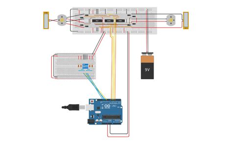 Circuit Design Line Tracking Program Partial Tinkercad