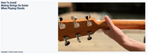 Ways To Avoid Muting Strings On Guitar Guitar Couch Lessons