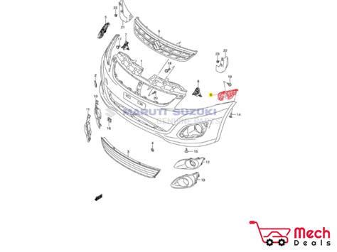 Holder Fr Bumper Side Lh 71732m74l00 Maruti Suzuki