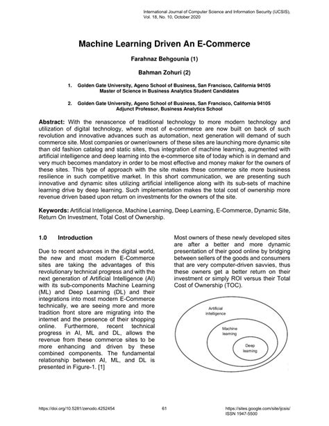 Pdf Machine Learning Driven An E Commerce