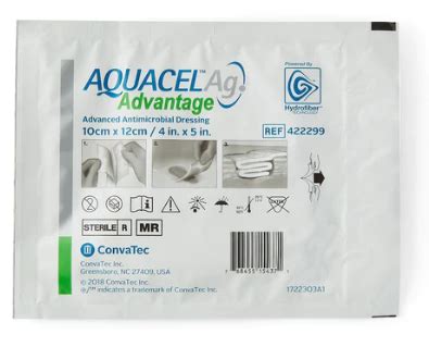 Aquacel® Ag Advantage™ Wound Dressing 4 X 5 Per Pad Kaiser