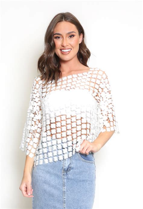Laser Cut Crochet Top Buy Fashion Wholesale In The Uk