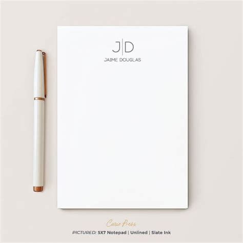 Custom Large Notepad Etsy