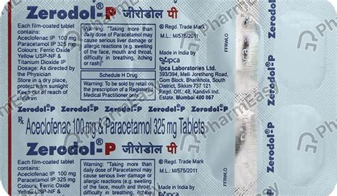Zerodol P Strip Of 10 Tablets Uses Side Effects Price And Dosage