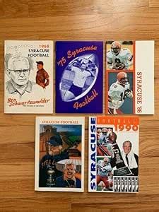 Syracuse Football Lot Of 9 Vintage Media Guides Don