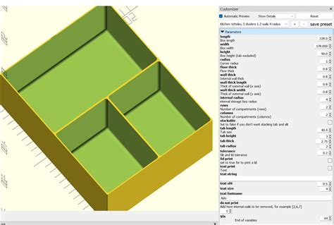 Parametric Boxes Drawers Optimization R 3dprinting