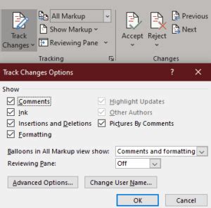 MS Word How To Hide Track Changes Comments Technipages