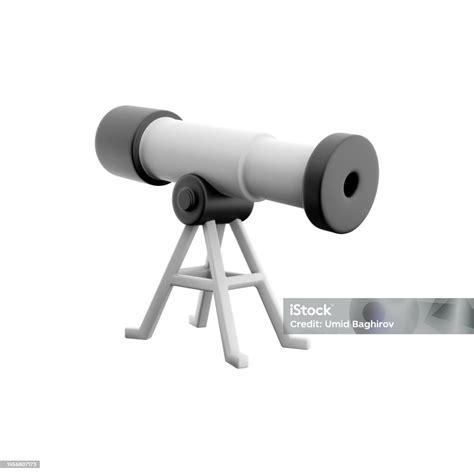 3d Rendering Space Telescope School Education Icon 3d Rendering Space
