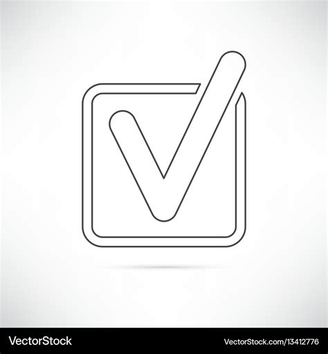 Checkbox Icon Outline Royalty Free Vector Image