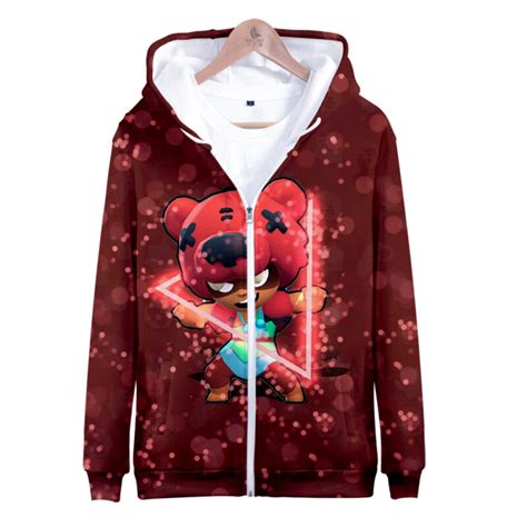Sweat à Capuche Zippé Brawl Stars Nita Étoiles De Bagarre