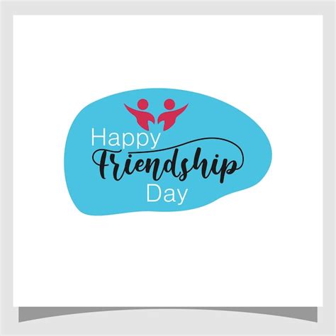 해피 국제 우정의 날 로고 일러스트 벡터 프리미엄 벡터