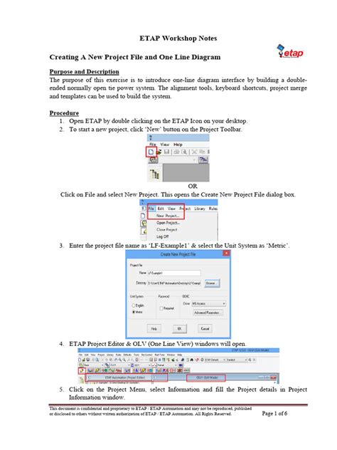 New Project File And One Line Diagram Pdf