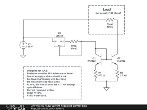Low Current Regulated Current Sink Circuitlab
