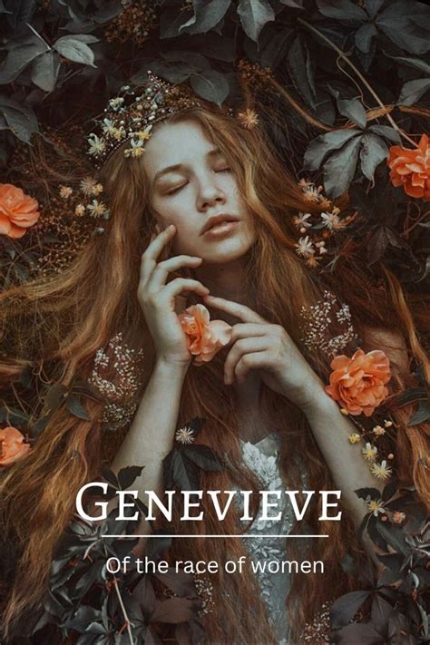 Mystical Woman Names Guinevere Name Meaning Dark Romantic Floral Crown Genevieve Name