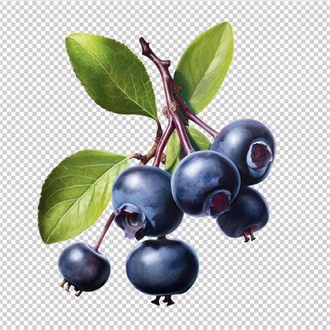 透明な背景に分離されたpsdサスカトゥーンベリーhd Png Premium Ai生成psd