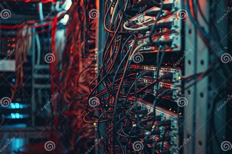 Network Server Cables Connection Data Center Technology Equipment