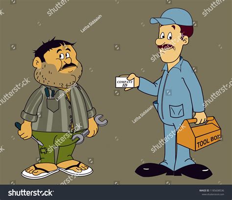 Illustration Professional Worker Vs Nonprofessional Vector 库存矢量图（免版税