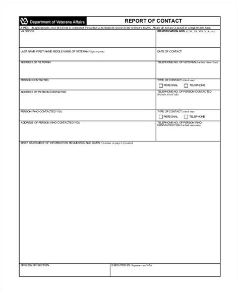 11 Contact Report Templates Sample Example Format Download