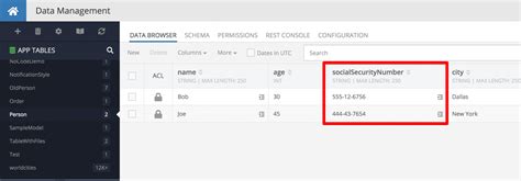 Roles Based Database Column Visibility Backendless