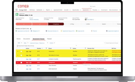 Contract Lifecycle Management Detailed Features Conga