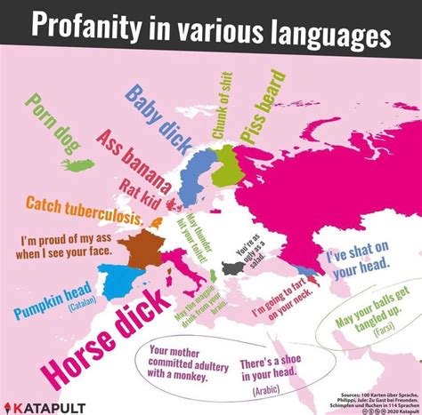Profanity In Various Languages Source Is The German Katapult Magazin Rmapporn