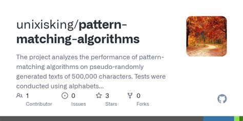 Github Unixiskingpattern Matching Algorithms The Project Analyzes