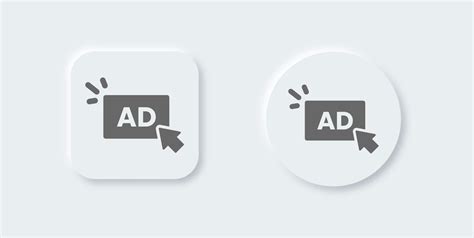 Ad Line Icon In Neomorphic Design Style Advertisement Signs Vector