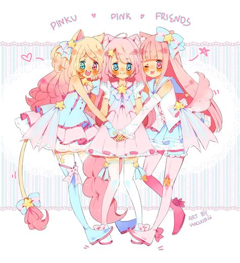 Pinku Pink Friends By Hacuubii On Deviantart