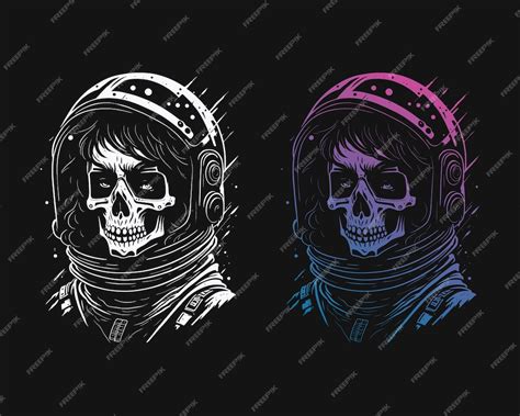 Premium Vector Astronaut Woman Skull