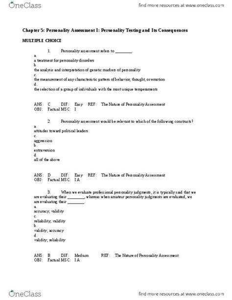 PSYC Study Guide Fall Midterm California Psychological Inventory Psychological