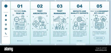 Software Testing Roles Onboarding Mobile Web Pages Vector Template It