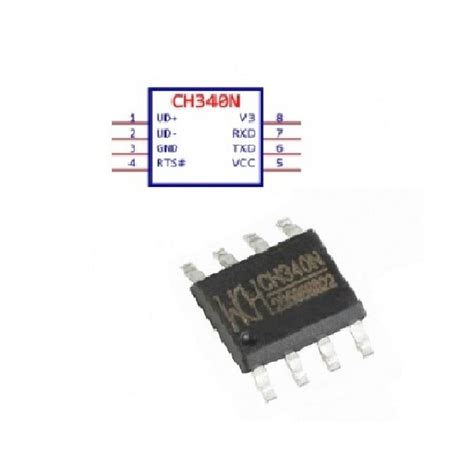 Ch340n Usb To Serial Bridge Ic 12mhz Inbuilt Crystal Sop8