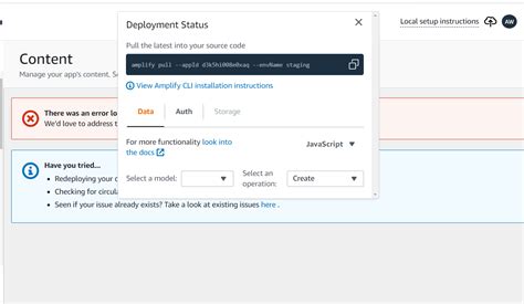 Data Modeling And Content Tab Bug · Issue 397 · Aws Amplifyamplify
