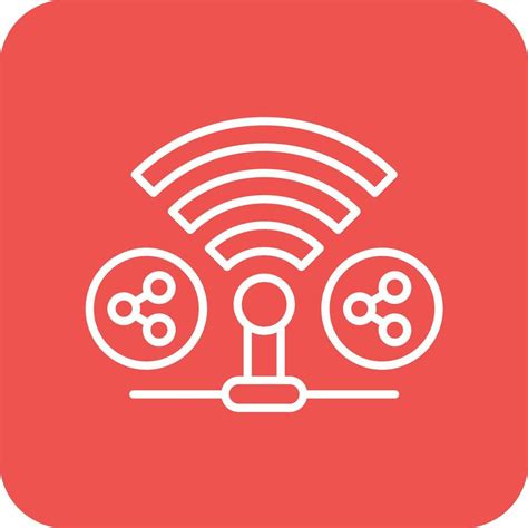 Shared Wifi Line Round Corner Background Icons 14810712 Vector Art At