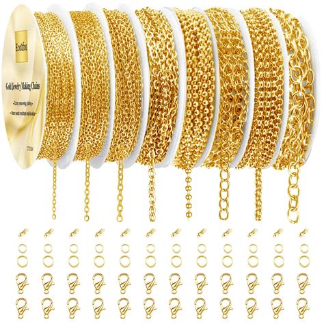 Ecoofor Gold Necklace Chains For Jewelry Making 623 Feet