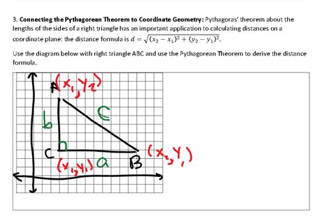 Solved Connecting The Pythagorean Theorem To Coordinate Chegg