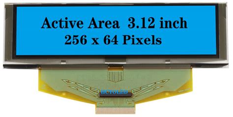 Low Temperature Operation 3 12 Inch Oled Display Blue 256x64 Pixels 16 Gray Scale China Oled