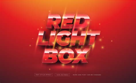 Red Light Box Text Effect Editable Graphic By Nandaradhurii Creative Fabrica