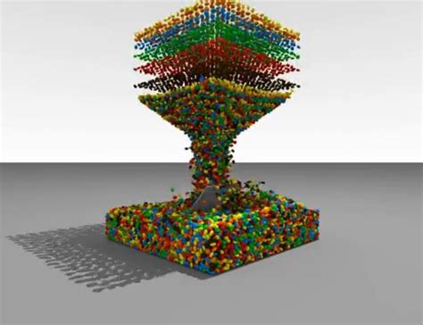 Granular Simulation Of 50000 Ellipsoidal Particles Simulated Using Download Scientific