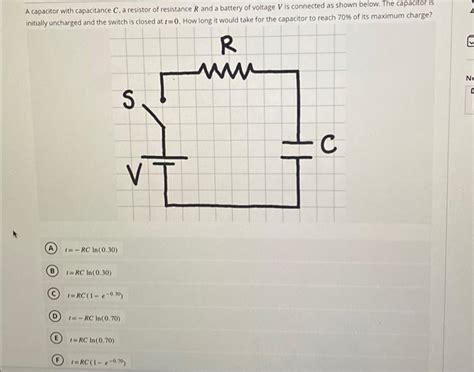 Solved A Capacitor With Capacitance C A Resistor Of Chegg Com