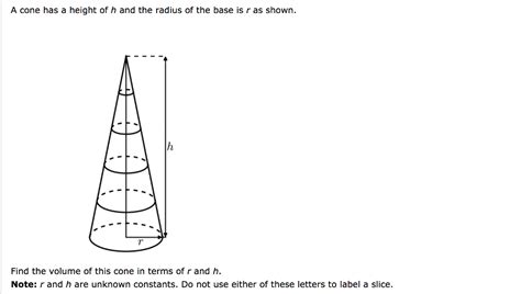 Solved The Origin Is At The Base Of This Cone With The Chegg Com