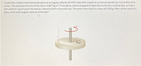 solved a solid disk rotates in the horizontal plane at an