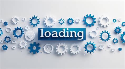 Premium Photo Modern Minimalist Loading Typography With Loading Bar Icons On Clean White