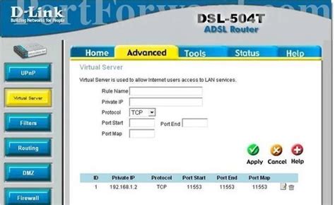 Simple D Link DSL 504T Router Port Forwarding Guide