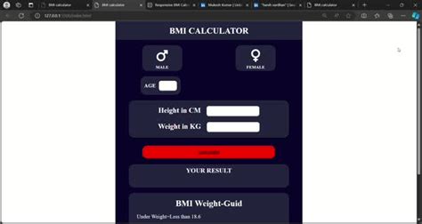 Mukesh Kumar On Linkedin Webdevelopment Bmicalculator Javascript