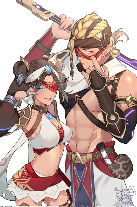 Eremite Desert Clearwater And Eremite Daythunder Genshin Impact Drawn By Beebunii Danbooru