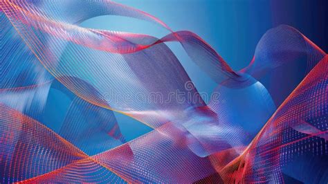 Abstract Red And Blue Intersecting Line On Dark Background Digital Art
