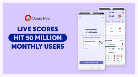 Live Scores Feature Within Opera Mini Browser Surpasses 50 Million