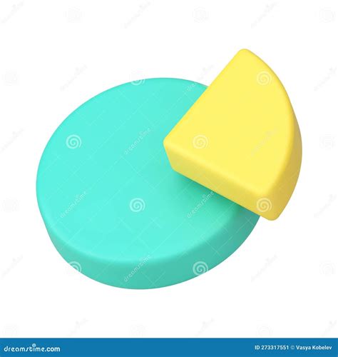 Chart Pie With Part Segment Business Presentation Financial Analyzing 3d Icon Realistic Vector