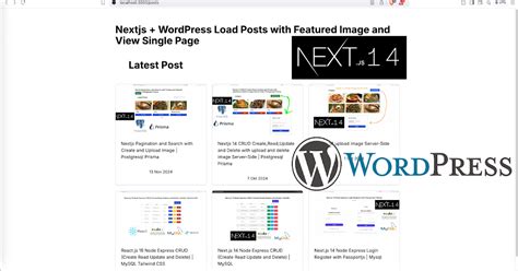 Nextjs WordPress Load Posts With Featured Image And View Single Page Tutorial